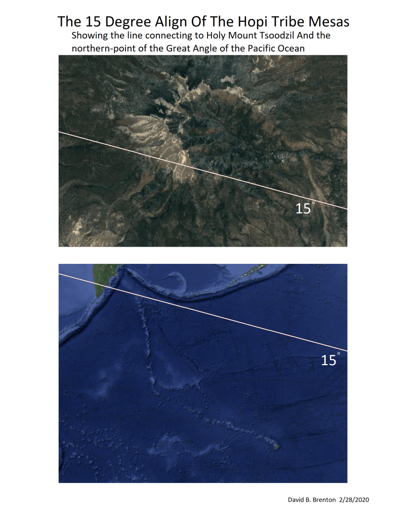 The Hopi Tribe 15 Degree Align Of Mesas To Holy Mount Tsoodzil (Taylor ...