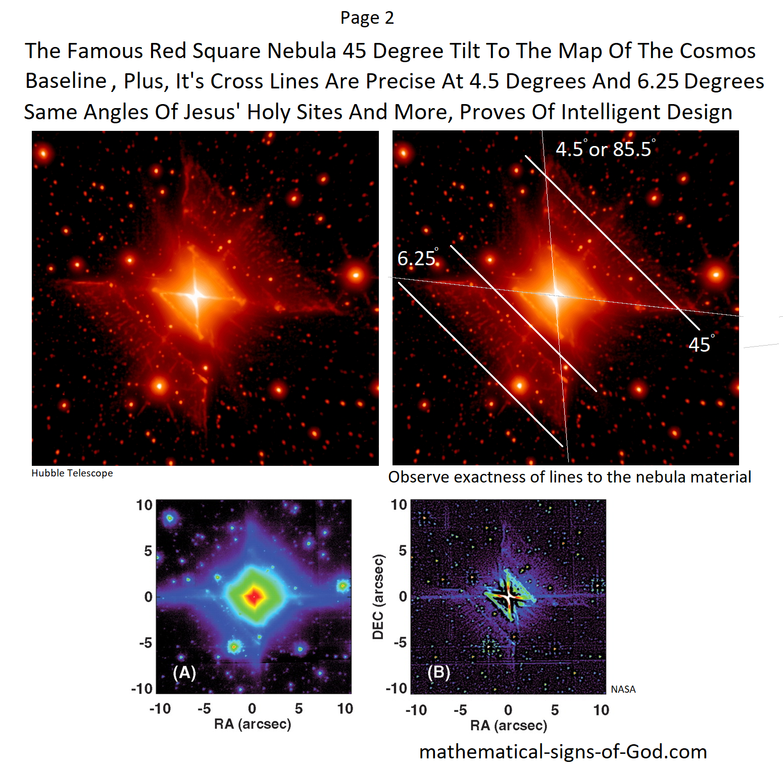 4.5 Alignment Of The 45 Aligned Red Square Nebula. Note: This is Not ...