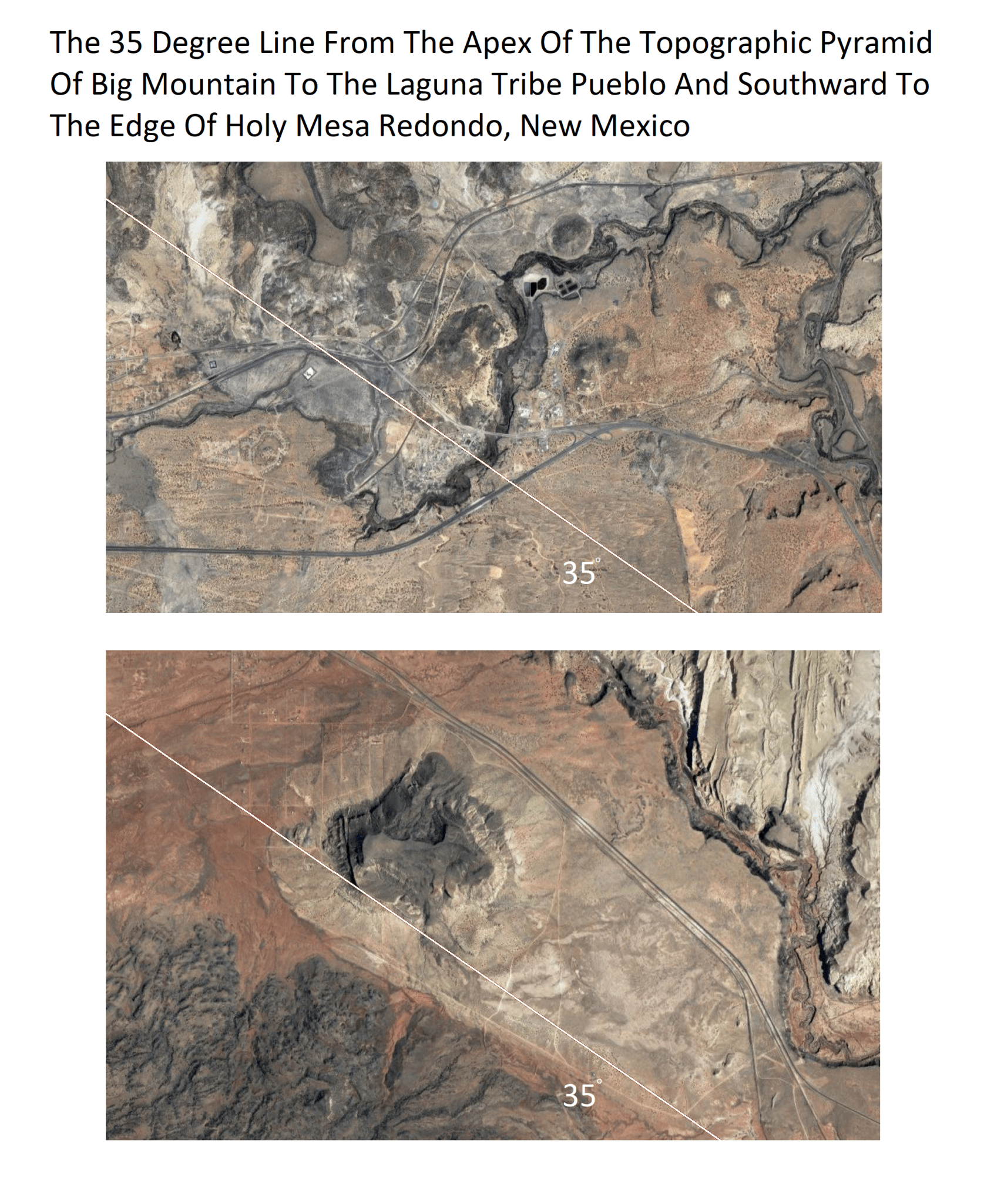 Sacred Big Mountain 35 Degree Line To The Laguna Tribe Pueblo And The ...