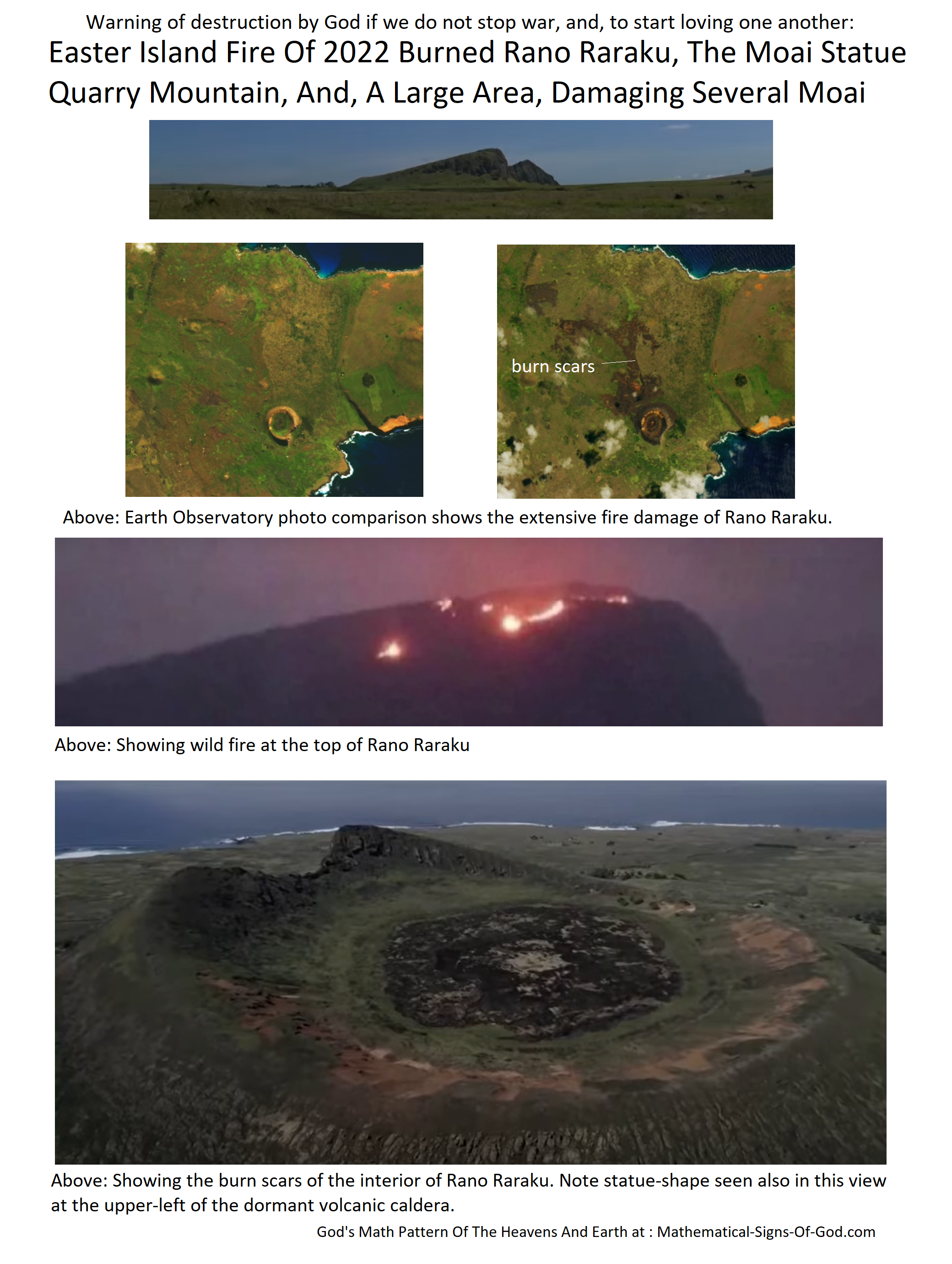 Destruction Warning From God: Showing The Easter Island Fires Of 2022 ...