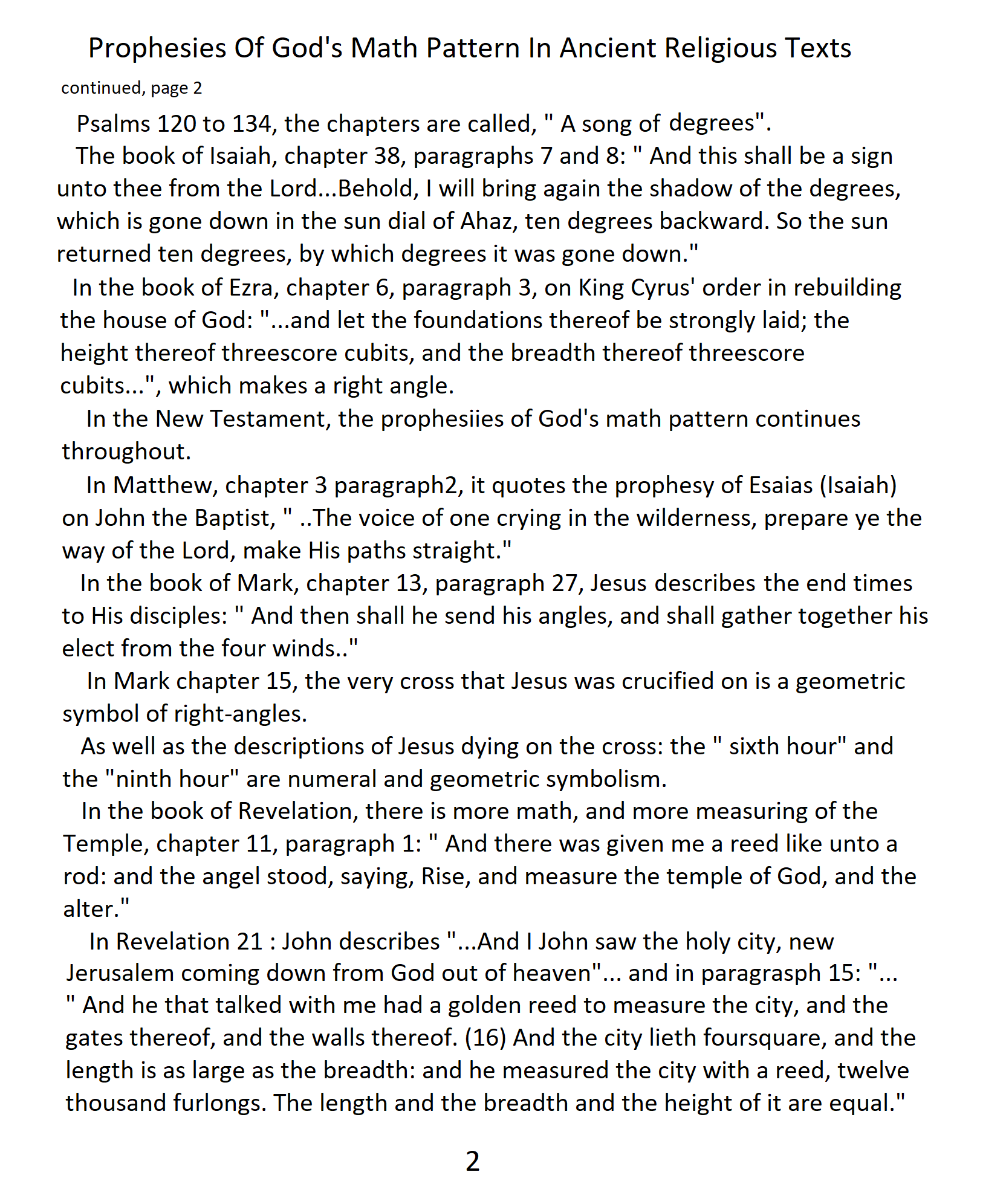 Page 2: Ancient prophesies that foretold God’s math pattern | Proof of ...
